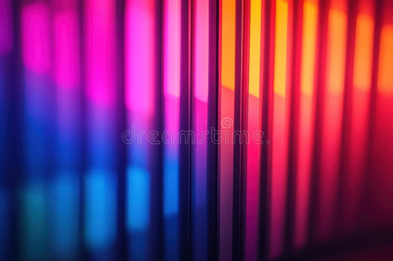Vibrant Neon Spectrum with Luminous Reflections Stock Illustration ...