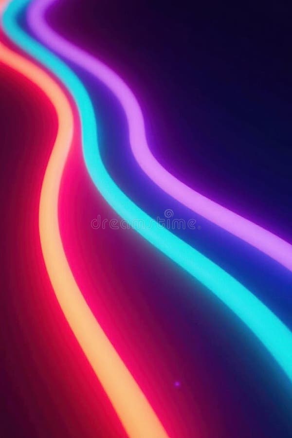 Vibrant Neon Streaks Curve Dynamically, Creating Abstract Motion ... Vibrant Neon Streaks Curve Dynamically, Creating Abstract Motion ...