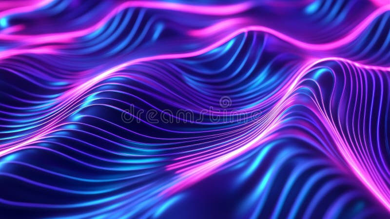 Vibrant Neon Wave Abstract Background for Modern Design and Technology ...