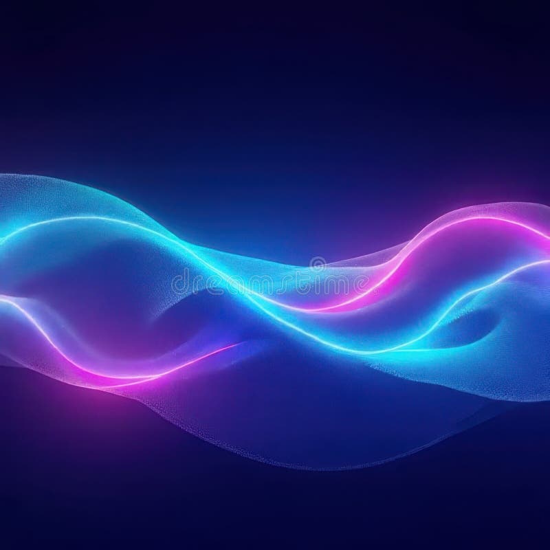Vibrant Neon Wave Background for Modern Designs Stock Illustration ...
