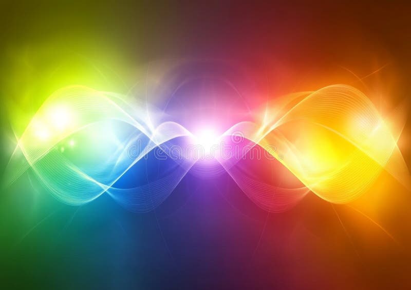 Vibrant Neon Wave Desktop Wallpaper Featuring an Abstract Background ...