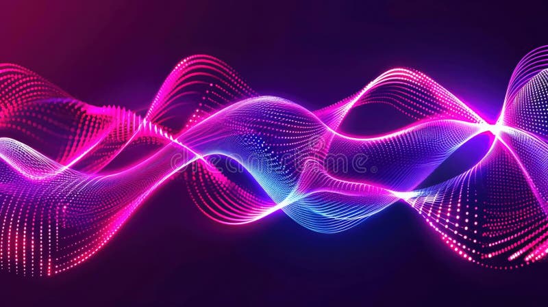 Vibrant Neon Wave Illustration with Dynamic Lines, Motion Art, and ...
