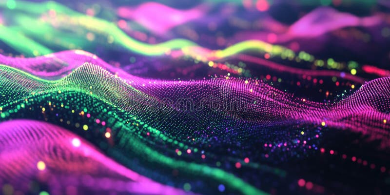 Digital Glow: a Room Ablaze with Colorful Wires and Bulbs, Showcasing ...