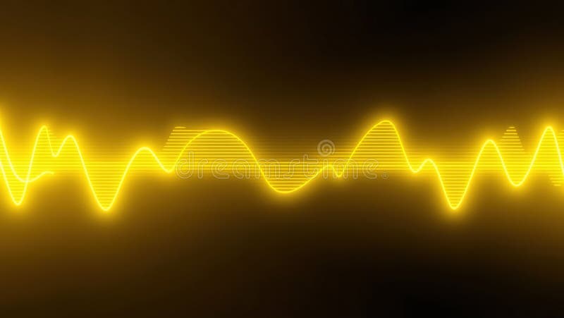 Vibrant Neon Yellow Waveform Graphic Design Stock Illustration ...