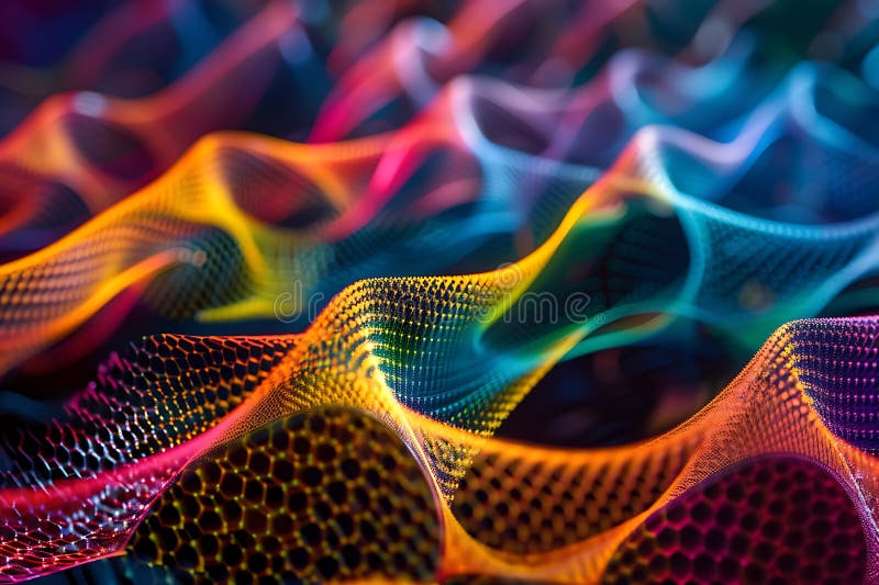 Vibrant Net Waves for Energized Digital Connectivity Stock Illustration ...