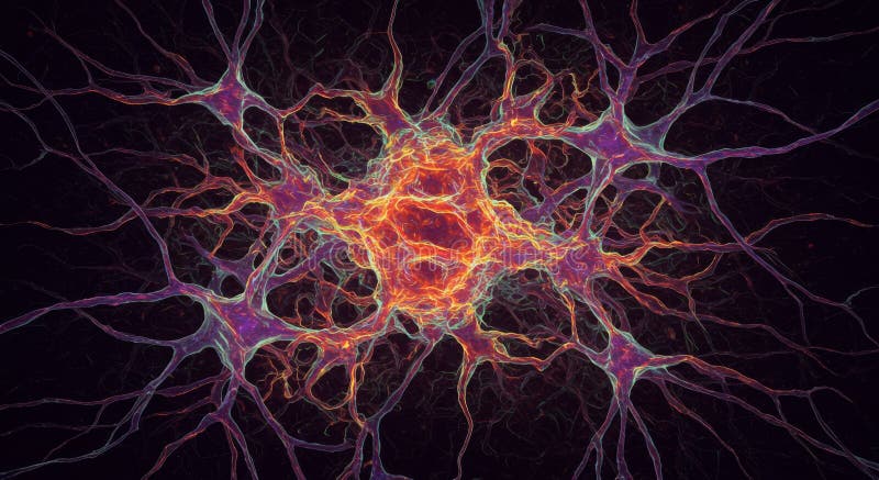 Vibrant Neural Network Growth Symbolizing Learning Adaptation ...