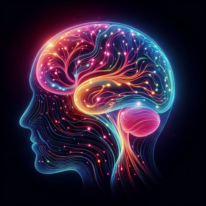 Vibrant Neural Pathways Concept Stock Image - Image of neurons, mind ...
