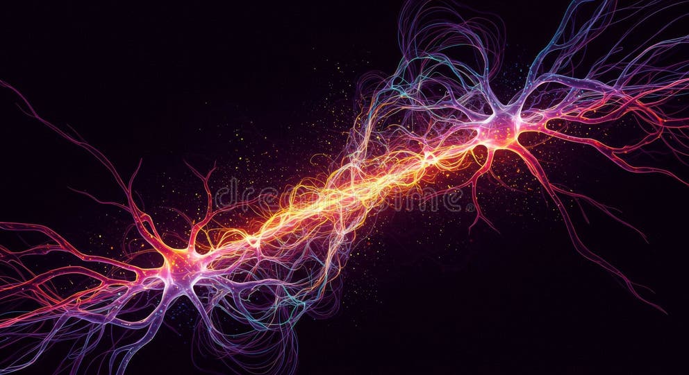 Vibrant Neuron Connections Growth Mindset Visualization Symbolizes ...