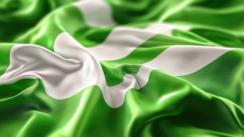 Vibrant Nigerian Flag Waves in Motion Symbolizing National Pride and ...