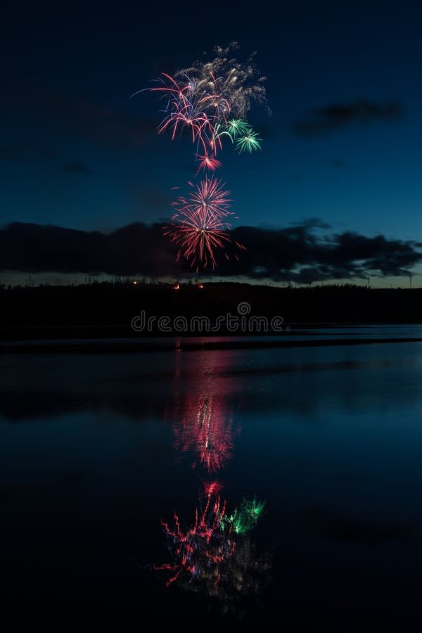 Vibrant Night Sky Illuminated by an Array of Colorful Fireworks ...