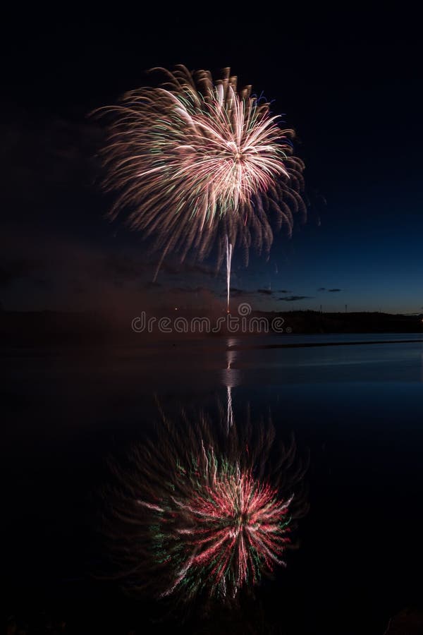 Vibrant Night Sky Illuminated by an Array of Colorful Fireworks ...