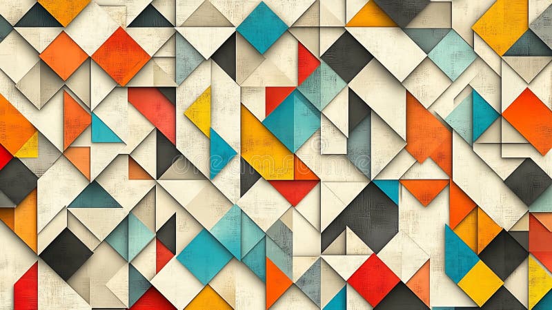 Vibrant Non Representational Geometric Pattern Wallpaper Design Stock ...