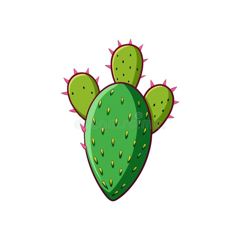 Vibrant Nopal Artwork Highlighting Unique Features Stock Image ...