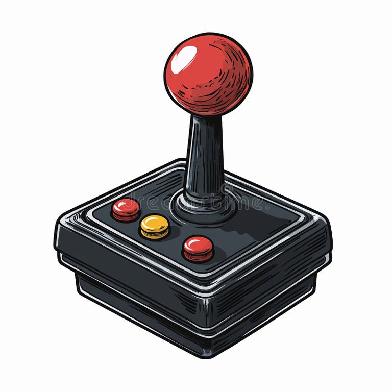 Vintage Retro Arcade Joystick Controller with Classic Design and Bright ...