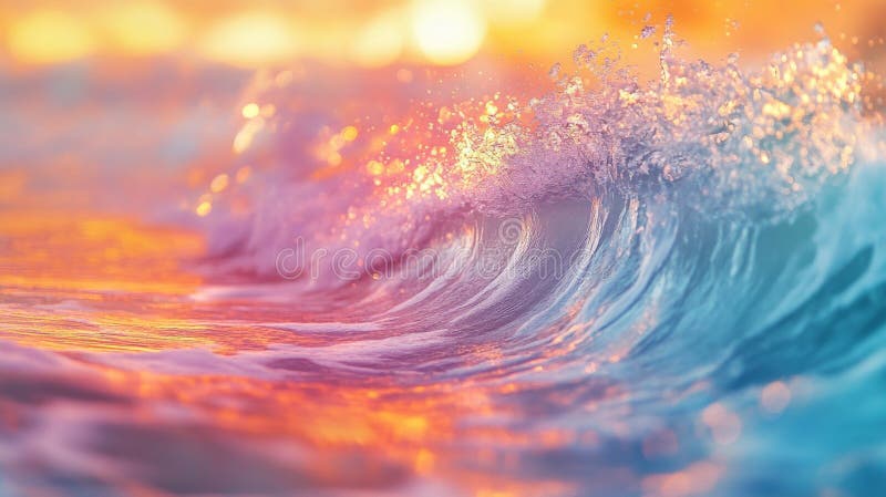 Vibrant Ocean Waves Blue Abstract Background Illustration Stock Vector ...