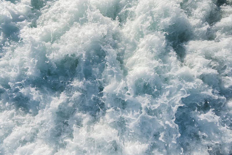 Vibrant Ocean Waves Creating Foam Patterns Bubbling Foaming Sea Water ...