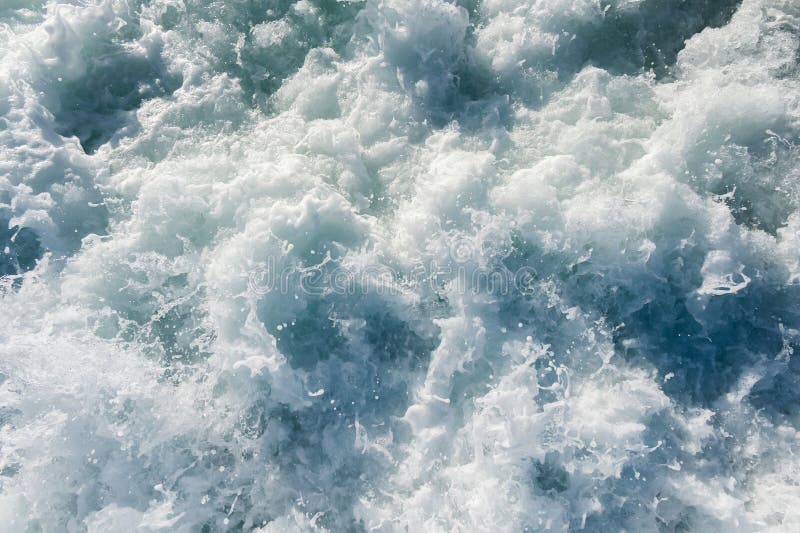Vibrant Ocean Waves Creating Foam Patterns. Bubbling and Foaming Sea ...