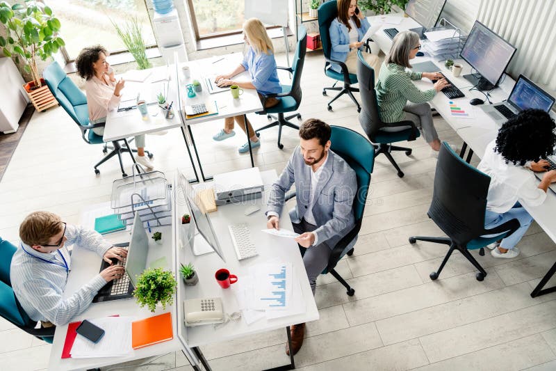 Diverse Team Working Collaboratively in Office Space Stock Photo - Image of teamwork, team ...