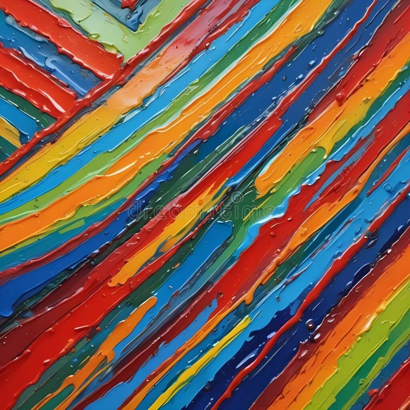 Vibrant Oil Paint Streaks and Textures in Bold Color Palette- AI ...