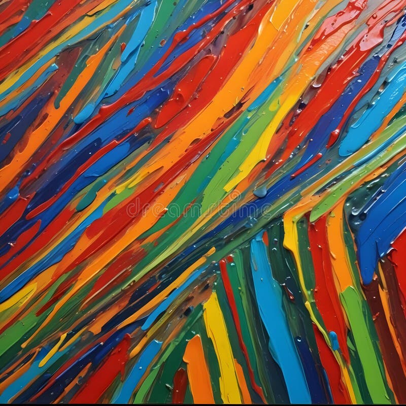 Vibrant Oil Paint Streaks and Textures in Bold Color Palette- AI ...