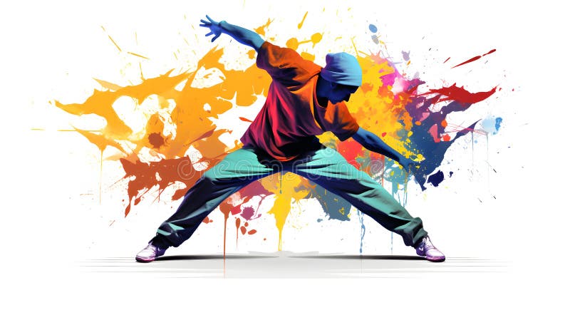 Vibrant Olympic Breakdancing Pictogram Stock Illustration ...