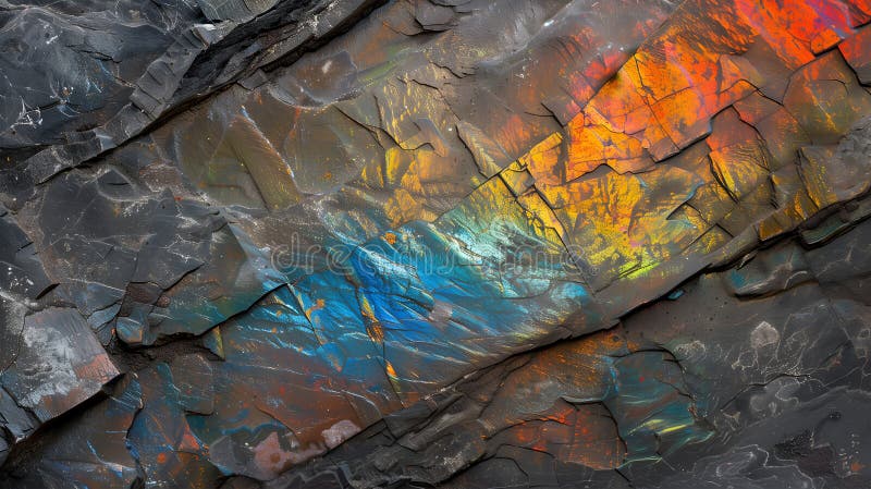 Vibrant Opal Texture Background Featuring Colorful Iridescence and ...