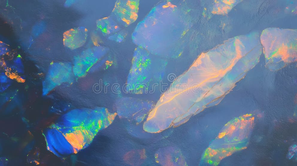 Vibrant Opal Texture with Iridescent Color Play Stock Illustration ...