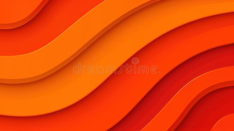 Vibrant Orange Abstract Background with Flowing Waves, Ideal for Design ...