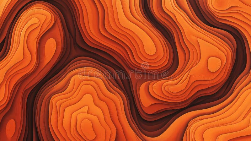 A Vibrant Orange Abstract Pattern with Overlapping, Organic Shapes ...