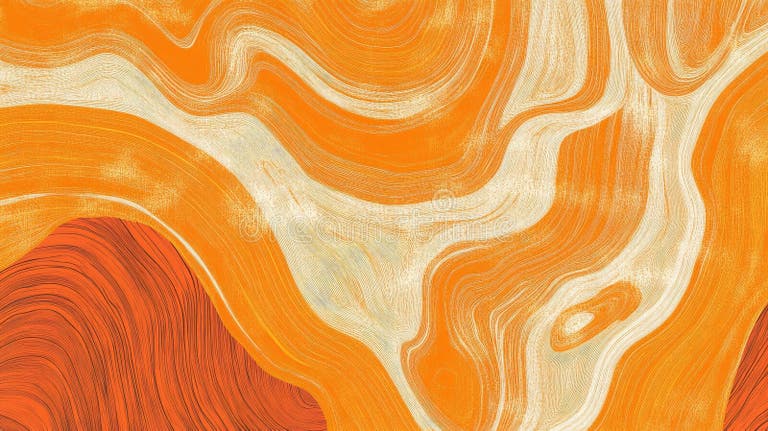 A Vibrant Orange Abstract Pattern with Overlapping, Organic Shapes ...
