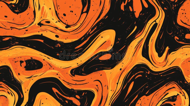 A Vibrant Orange Abstract Pattern with Overlapping, Organic Shapes ...
