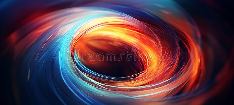 Vibrant Orange and Blue Glow Overlay on Abstract Defocused Background ...