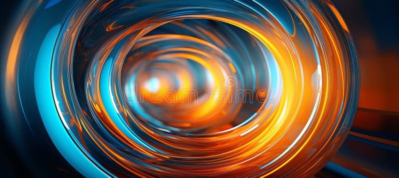 Vibrant Orange and Blue Overlay with a Mesmerizing Glow Effect on a ...