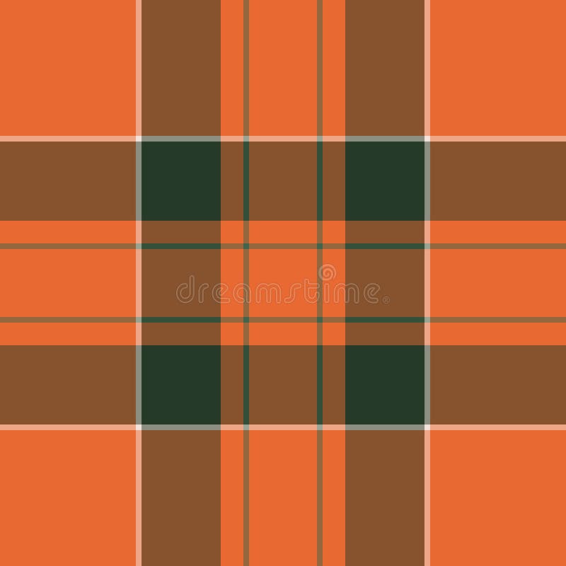 Vibrant Orange and Brown Plaid Pattern. Perfect for Fallthemed Designs ...