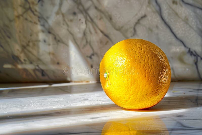 Vibrant Orange Citrus Fruit on Marble Surface Stock Illustration ...
