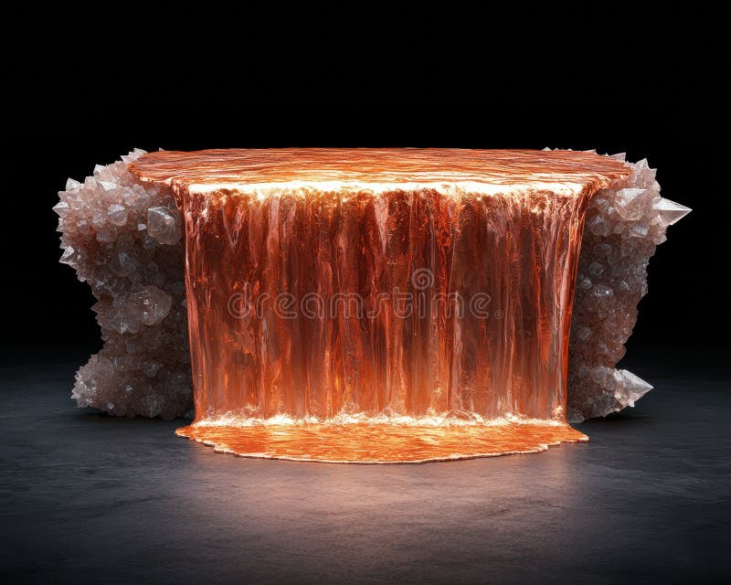 Vibrant Orange Crystal Formation Stock Illustration - Illustration of ...