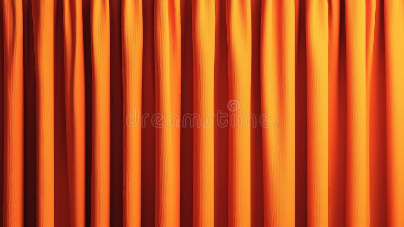 Vibrant Orange Curtain Texture Dramatic Stage Drape Background Stock ...
