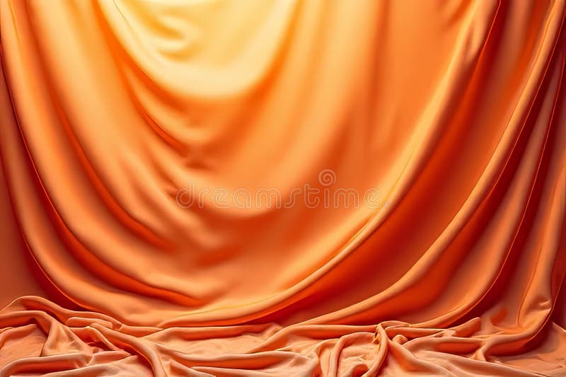 Vibrant Orange Fabric Drape a Stunning Texture Background for Design ...