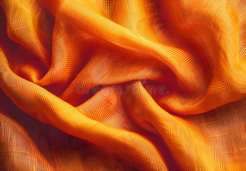 Vibrant Orange Fabric Texture with Fine Weave Stock Illustration ...