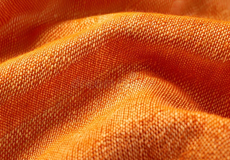 Vibrant Orange Fabric Texture with Fine Weave Stock Illustration ...
