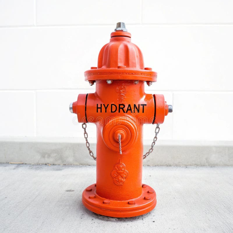 Vibrant Orange Fire Hydrant Stock Illustration - Illustration of device ...