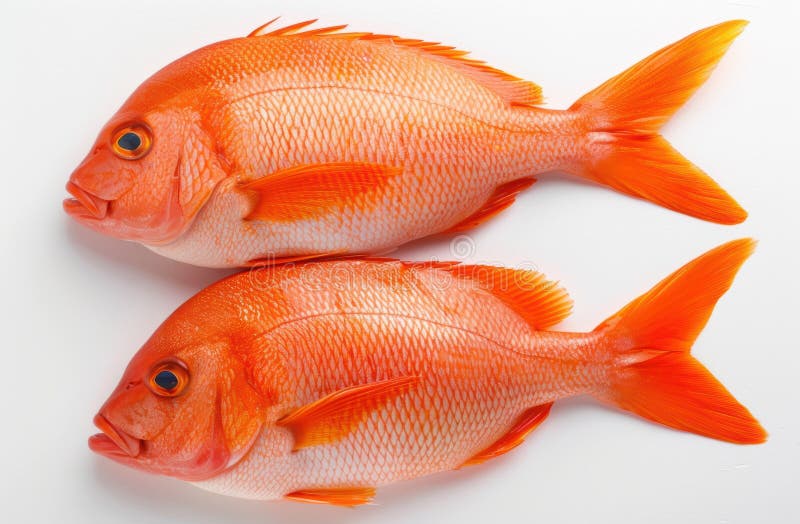 Vibrant orange fish stock illustration. Illustration of cooking - 325463487