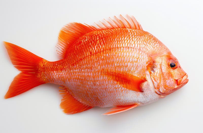 Vibrant Orange Fish with Striking Scales and Fins Stock Illustration ...