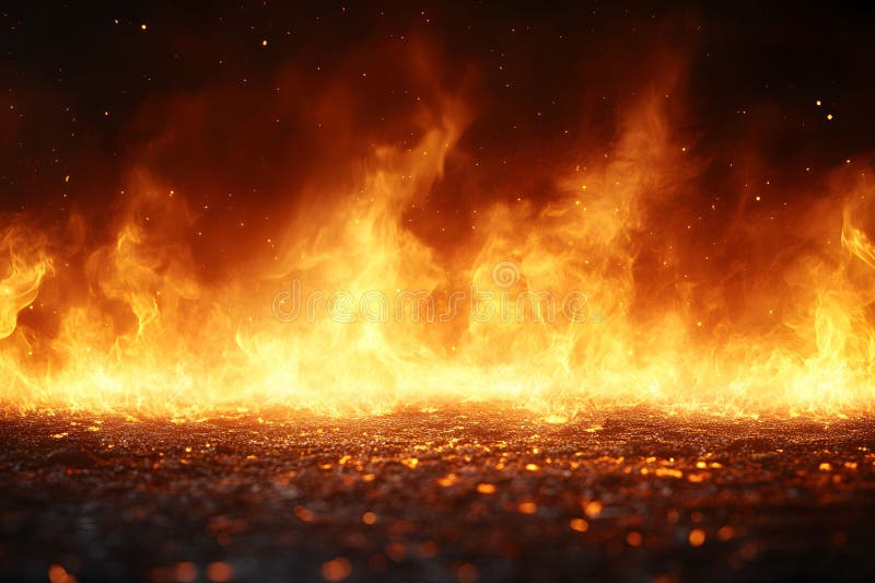 Intense Flames and Fiery Scene Perfect for Dramatic Background Design ...