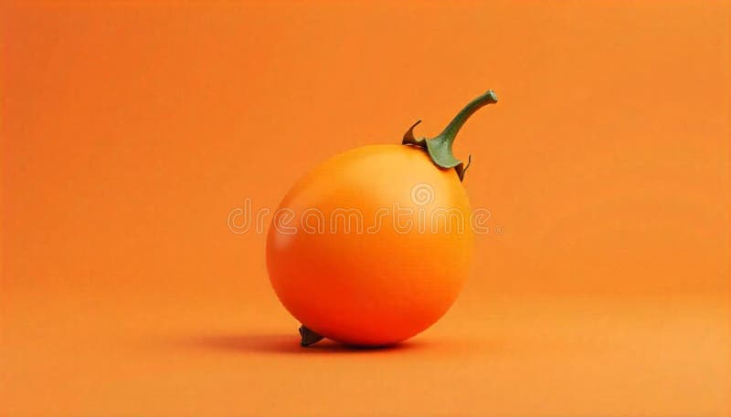 Vibrant Orange Fruit on a Bright Solid Color Background Stock ...