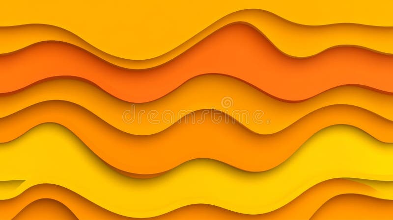 Vibrant Orange and Gold Waves: a Masterpiece of Digital Art Stock Photo ...