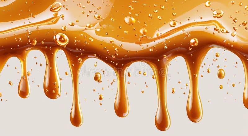 Vibrant Orange Gooey Liquid Cascading with Lively Splatters. Stock ...
