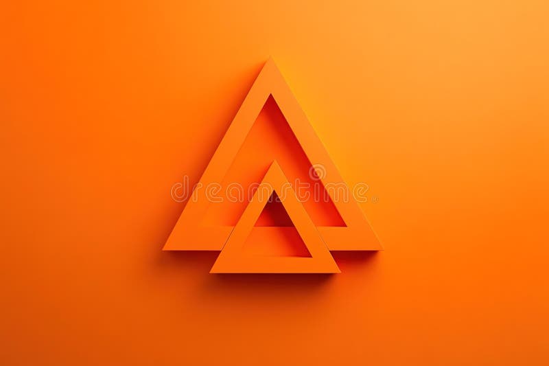Vibrant Orange Gradient Background with Three Interlocking Triangles ...