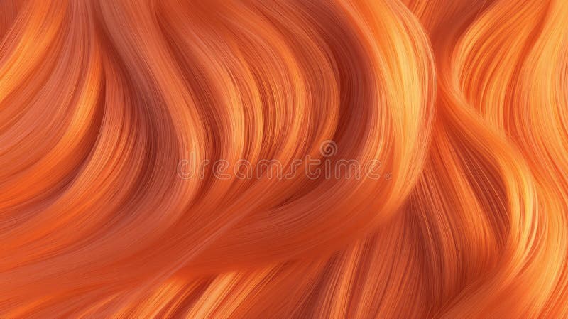 Vibrant Orange Hair Texture Design for Creative and Cosmetic Use Stock ...