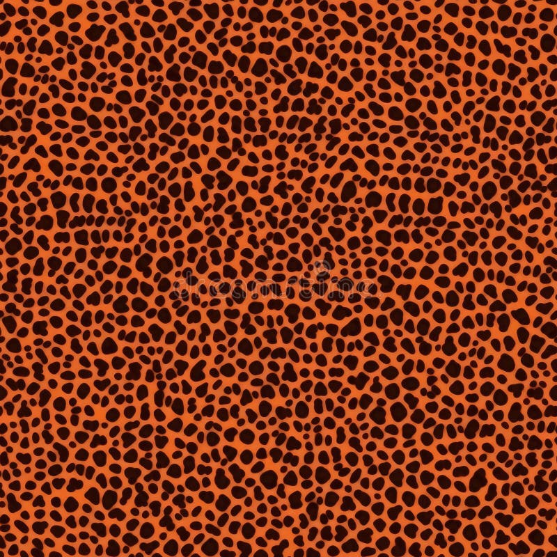 Vibrant Orange Leopard Print Pattern Background Stock Photo - Image of ...